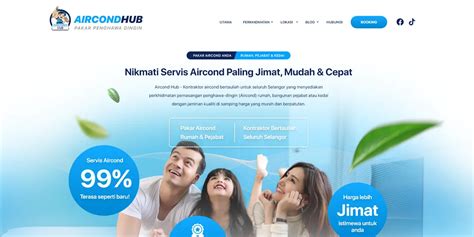 web design service for aircond hub