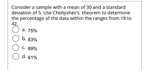 solved consider a sample with a mean of 30 ﻿and a standard
