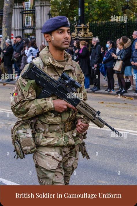 British Soldier In Camouflage Uniform Royal Engineers British Army