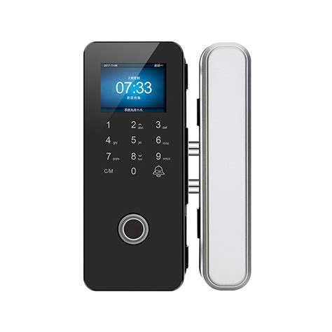 24inch Tft Smart Semiconductor Sensor Biometric Fingerprint Pin Key Code Sliding Glass Door Lock