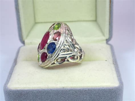 Ruby Silver Ring Natural Multistone Catawiki