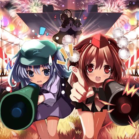 Kochiya Sanae Shameimaru Aya Moriya Suwako Kawashiro Nitori And