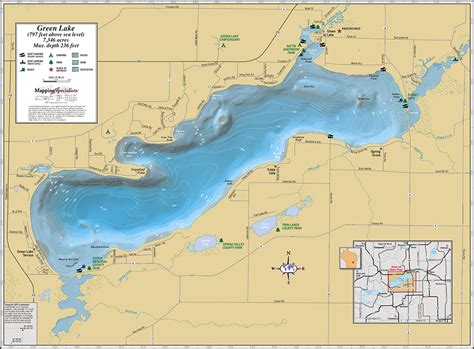 Green Lake Wall Map