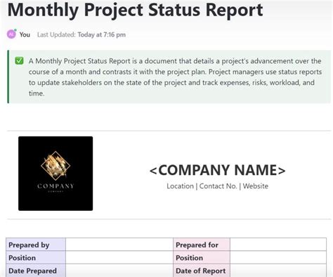 Templat Excel Laporan Proyek Gratis Untuk Pelacakan Yang Efisien