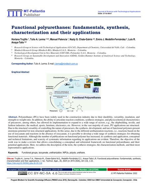 Pdf Functional Polyurethanes Fundamentals Synthesis Characterization And Their Applications