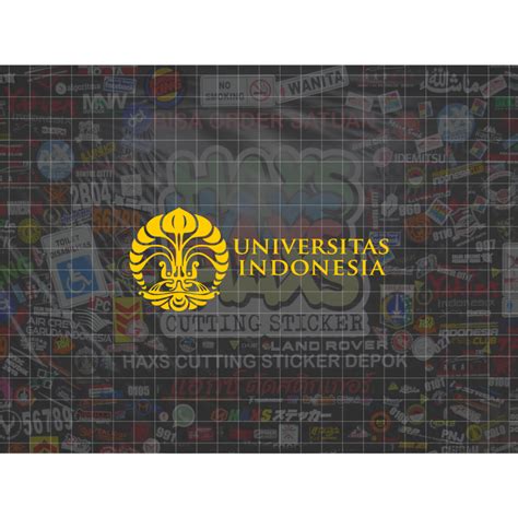 Jual Cutting Sticker Makara Ui Persegi Panjang Ukuran 15 Cm Untuk Motor Mobil Shopee Indonesia