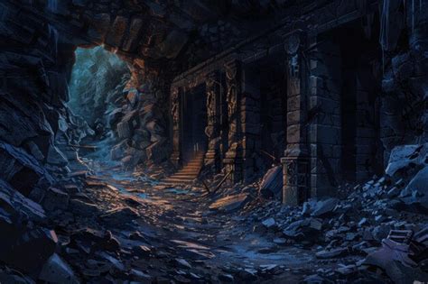 Mysterious Underground Chamber With Ancient Artifacts Premium Ai Generated Image