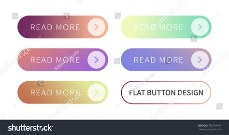 Call Action Buttons Set Flat Design Stock Vector Royalty Free 755164447 Shutterstock