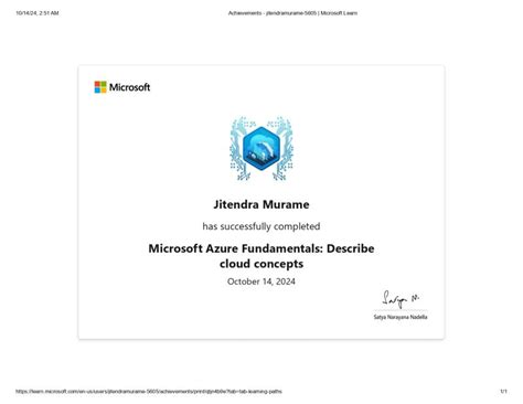 Microsoft Cloudcomputing Professionaldevelopment Lifelonglearning Jitendra R Murame