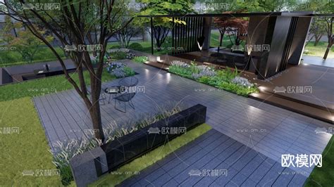 景观廊架 林下休憩su模型下载 Id14175461 Sketchup模型下载 欧模网