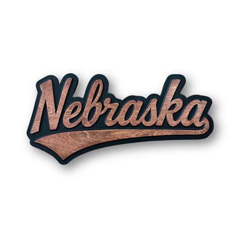 Nebraska Cornhuskers Jersey Font Sign Handcrafted Wood Wall Art