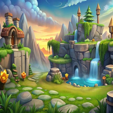Video Game Background Premium Ai Generated Image
