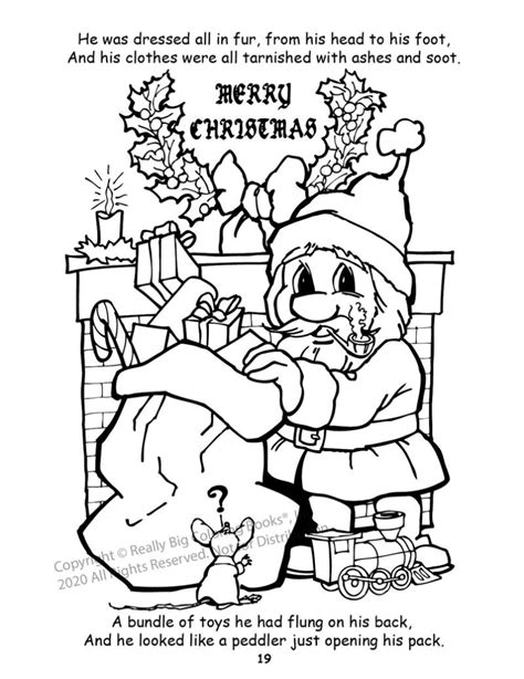Twas The Night Before Christmas Coloring Book 85x11 Imprint