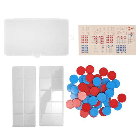 Mlins 50pcs Math Manipulatives Discs Math Game Chips Math Counting