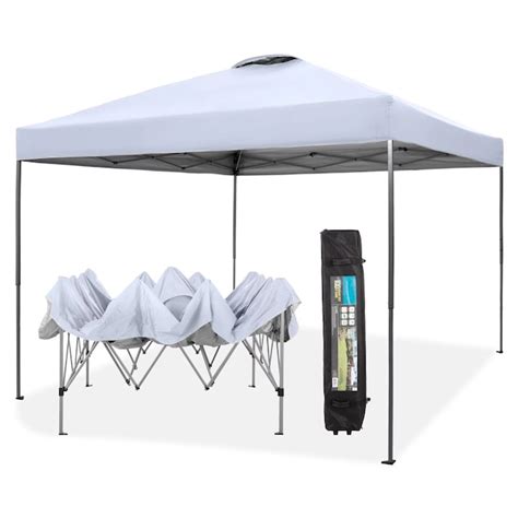 Sunshine Valley 10 Ft X 10 Ft Square White Pop Up Canopy In The