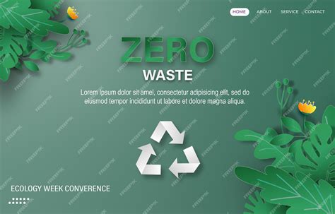 Premium Vector Concept Presentation Template Zero Waste