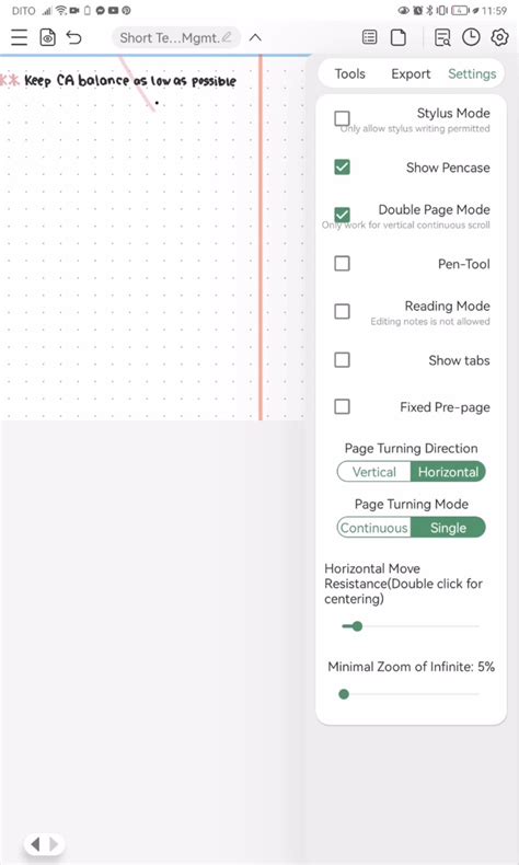 no more vertical scrolling r touchnotes