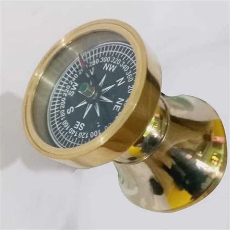 Goldenbase Antique 2inch Brass Standing Compass For Navigation At Rs