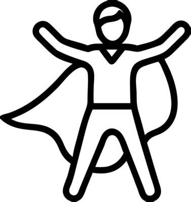 Superhero Outline Vector Art Icons And Graphics For Free Download