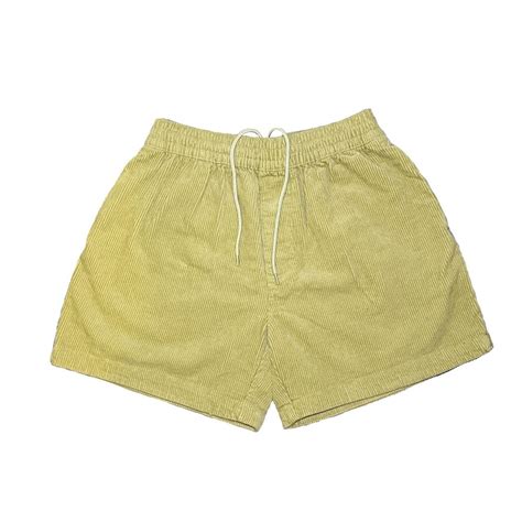 Chartreuse Corduroy Shorts • Above The Knee Depop