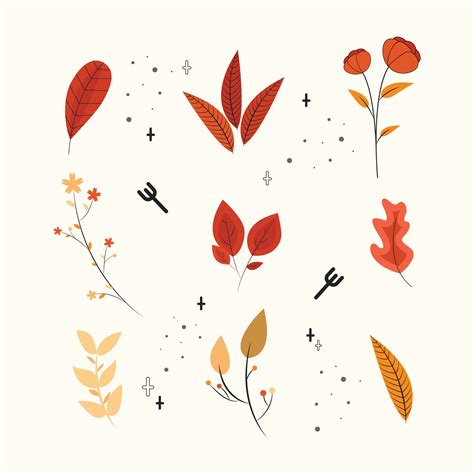 Set Of Botanic Element Vector Background 41417306 Vector Art At Vecteezy