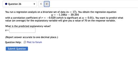 Solved You Run A Regression Analysis On A Bivariate Set Of Chegg