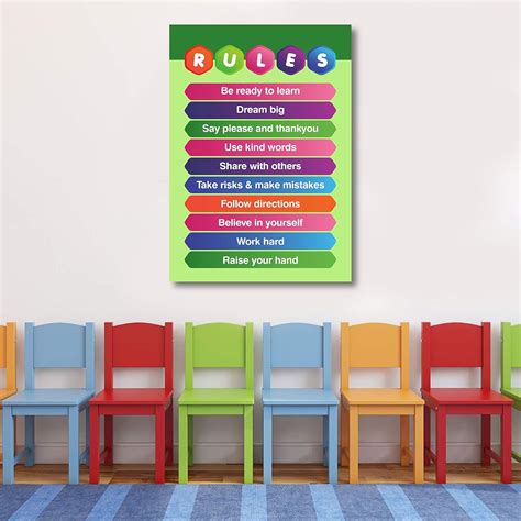 Large Classroom Rules Poster For All Grade Levels Nepal Ubuy