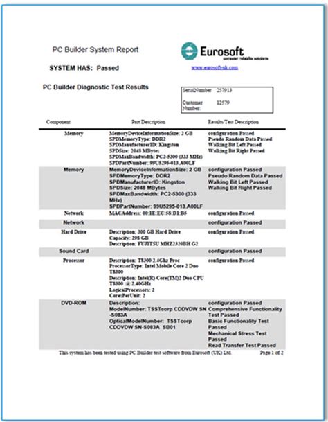 Computer Diagnostic Report