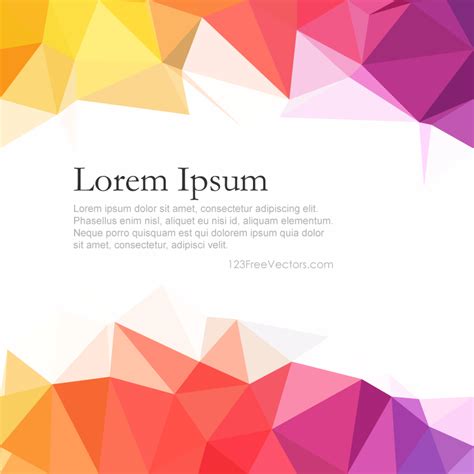 Polygonal Triangular Yellow Pink Background Design