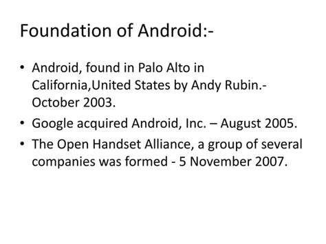 ANDROID OPERATING SYSTEM | PPT