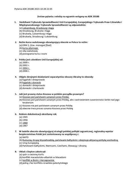 Test Z Wiedzy Dla Ad 2018b Pdf