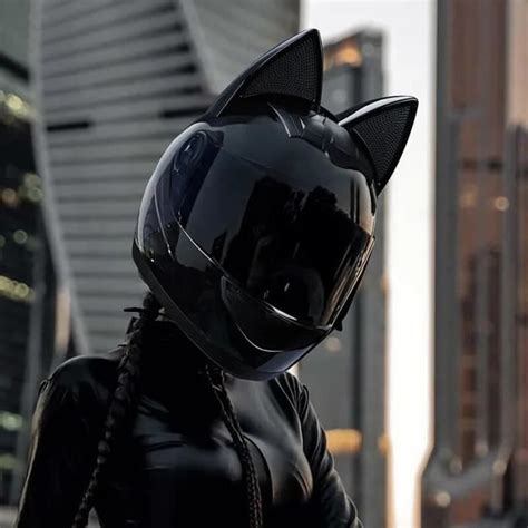 Casque De Moto Détachable Oreilles De Chat Accessoires Pour Hommes Et