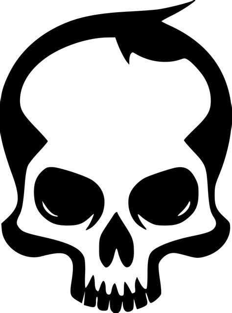 Skull Black And White Vector Illustration 24161312 Vector Art At Vecteezy