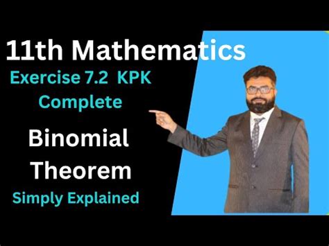 11th Maths Exercise 72 Mathematical Induction And Binomial Theorem Kpk Maths