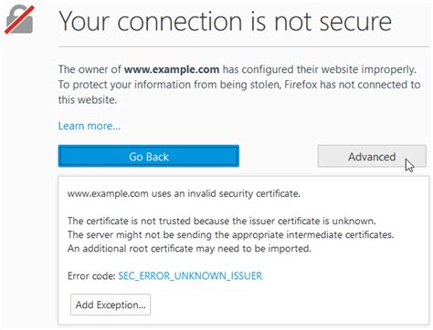 Fixing Website S Security Certificate Error On Windows