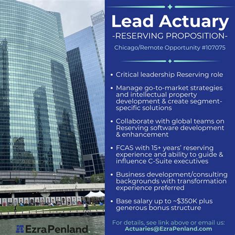 Actuary Actuarial Reserving Reserves Consulting Fcas Chicago