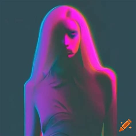 Glitch Art Fashion Model With Vaporwave Aesthetic On Craiyon