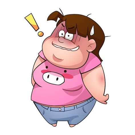 Big Girl Vector Art Premium Vector