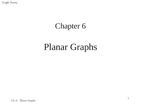 PPT Graph Theory Ch Planar Graphs Chapter Planar Graphs DOKUMEN TIPS