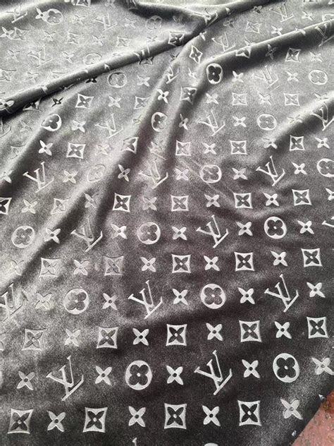 Luxury Grey Lv Velvet Louis Vuitton Fabric For Sneaker Car Interior