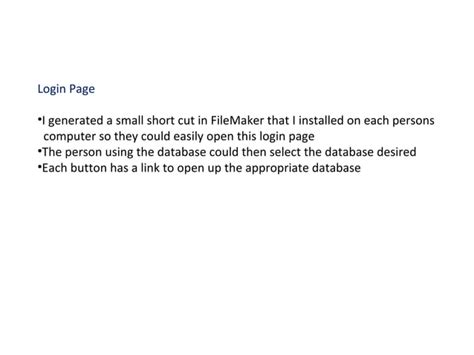 Filemaker Databases Ppt