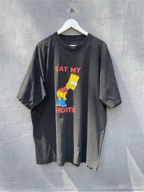 Vintage Vintage The Simpsons Bart Naked Butt Ass Eat My Shorts Tee