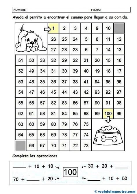 Juegos De Numeros Para Niños Del 1 Al 100 Actividad Del Niño