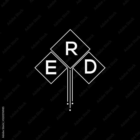 Vetor De Erd Letter Logo Design With White Background In Illustrator
