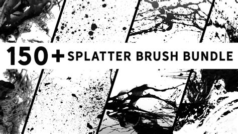 Artstation 150 Photoshop Splatter Brush Bundle Brushes