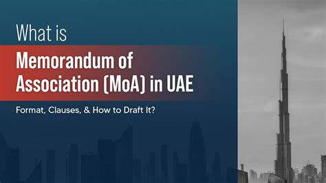 Memorandum O Stowarzyszeniu Moa W Zjednoczonych Emiratach Arabskich Kompletny Przewodnik
