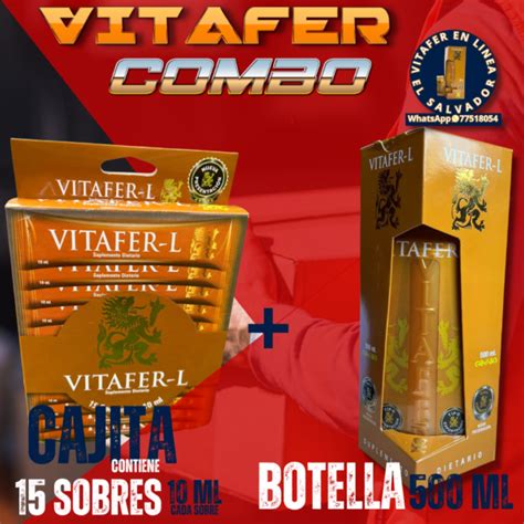 Pack Combo Vitafer Sobre 15 Uds 10ml Vitafer Botella 500 Ml