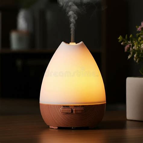 Teardrop Shaped Ultrasonic Essential Oil Diffuser Emitting A Soft Glow
