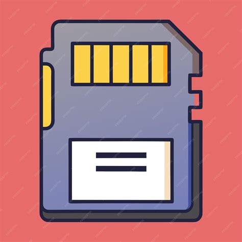 Compact Memory Card Clip Art Icon For Digital Storage And Technology