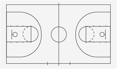 Basketball Half Court Line